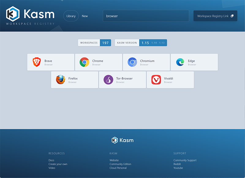 Kasm Workspaces | The Container Streaming Platform